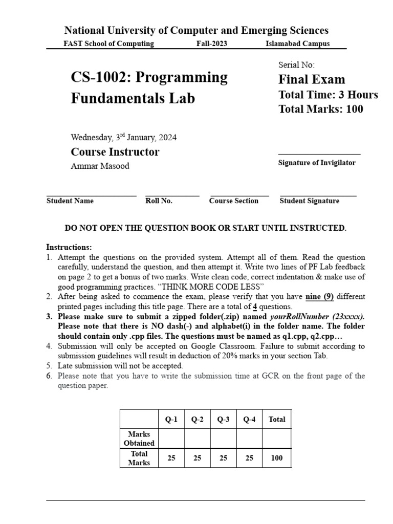 PF Lab Final Fall'23 | PDF | String (Computer Science) | Password