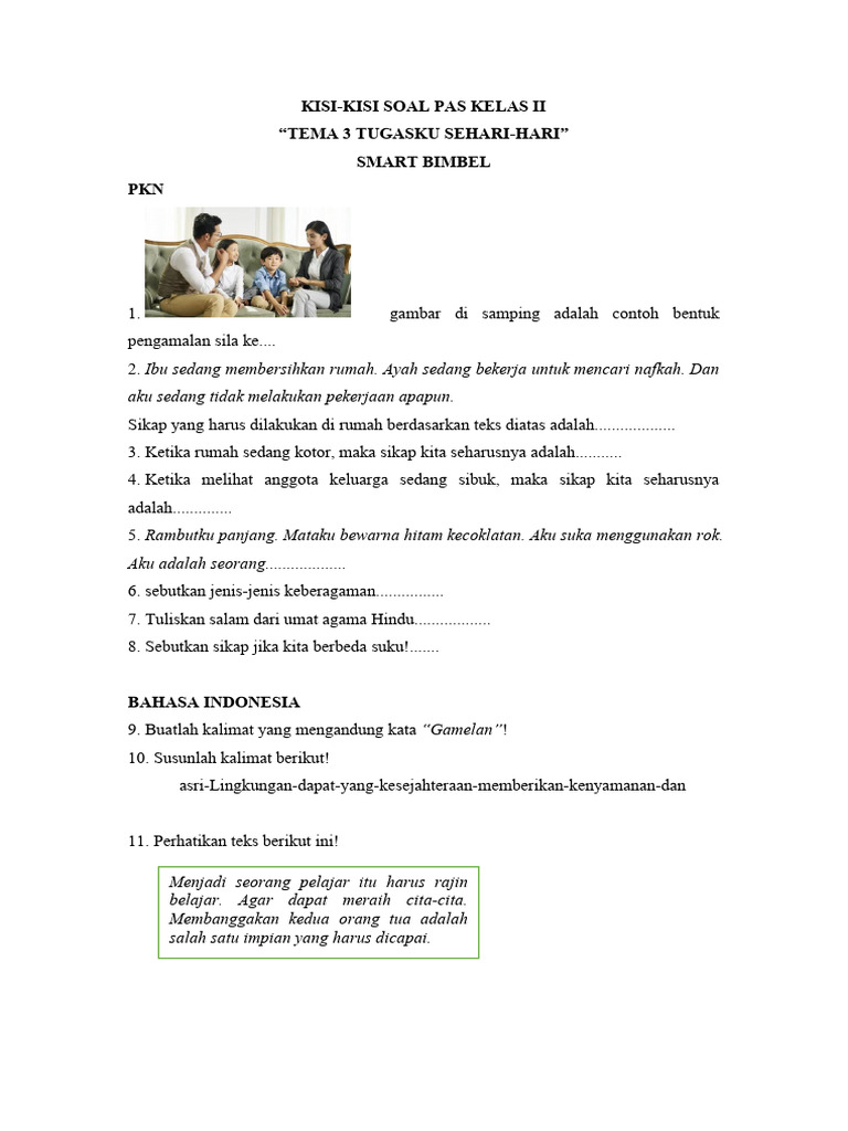 TEMA 3 TUGASKU SEHARI-HARI | PDF