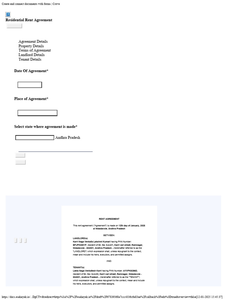 Create and Connect Documents With Forms Crove | PDF | Leasehold Estate | Lease