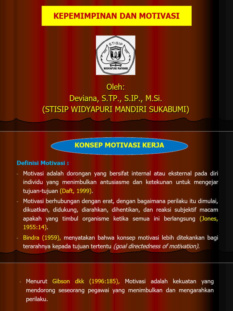 Kepemimpinan Dan Motivasi | PDF