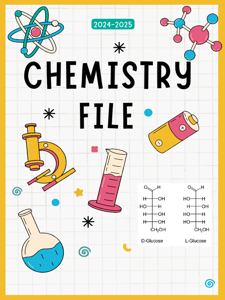 Hand-Drawn Boy Chemistry Cover A4 Document | PDF