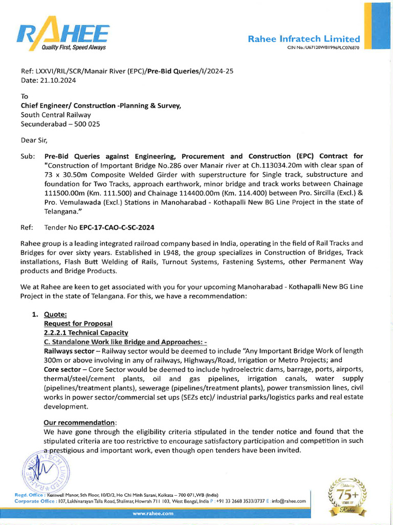 Pre-Bid Queries | PDF