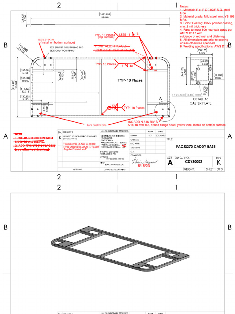 CDYS0002 - JS270 Caster Base - Redline | PDF