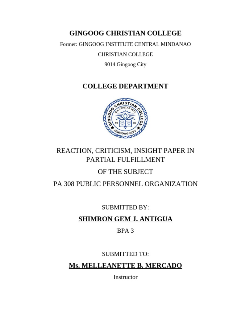 PA-308-insight-paper Shim | PDF | Social Psychology | Business