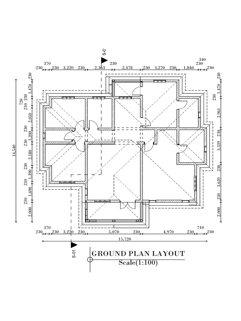 Plan de sol Ebuno à l'échelle 1:100 | PDF