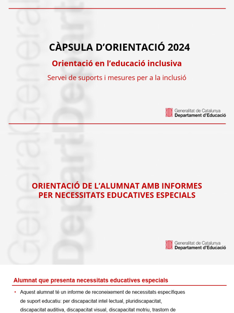 Bloc 2 - 1 - Orientació Inclusiva | PDF