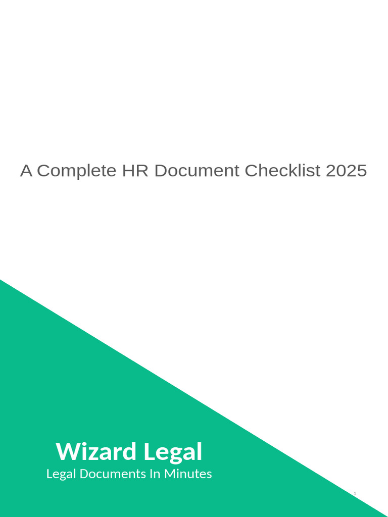 HR Document Checklist 2025 | PDF