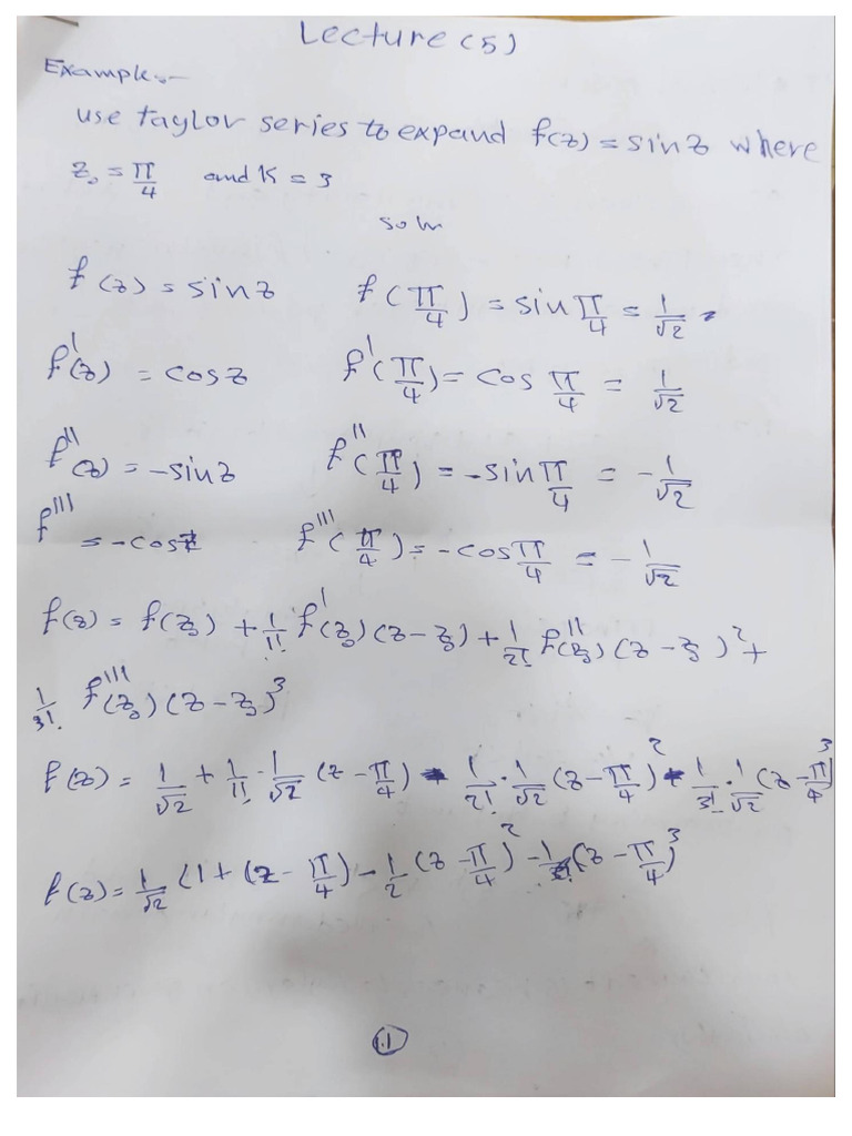 المتغيرات المركبة lec 5(1) | PDF
