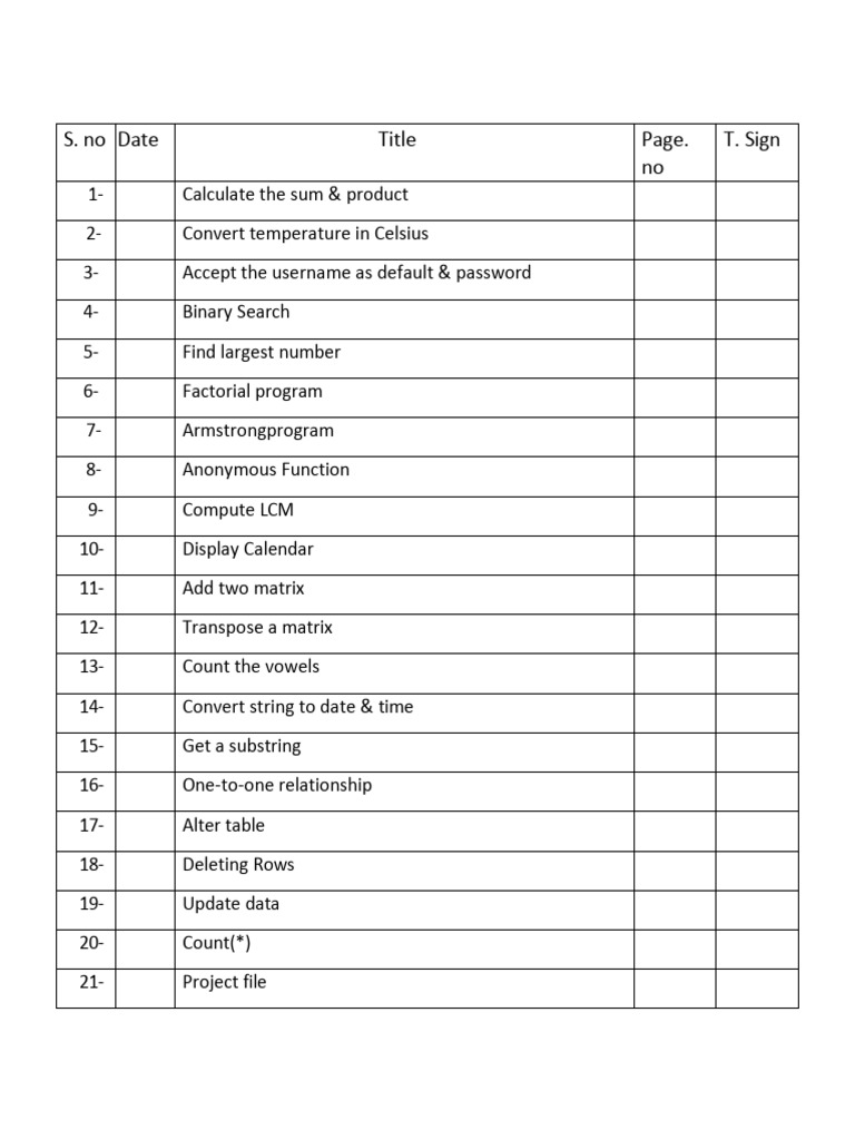 Programming & Database Tasks | PDF