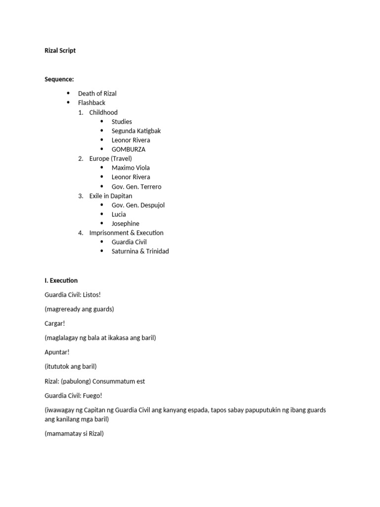 Rizal-Script | PDF