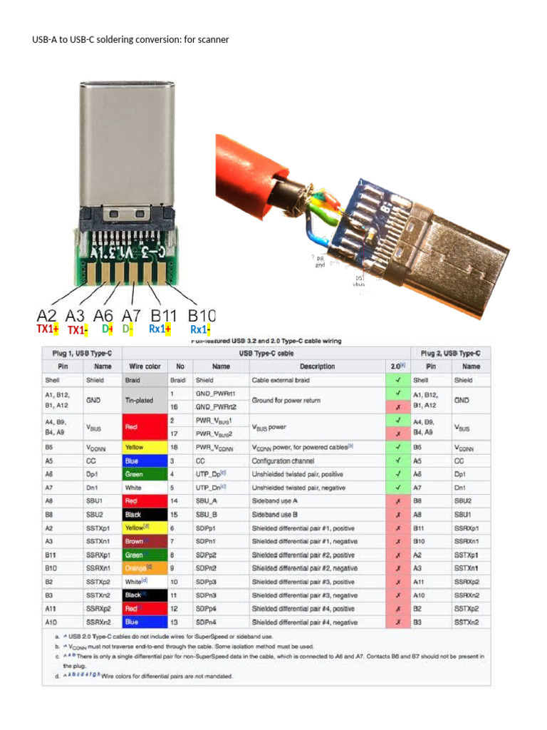 USB-A To USB-C Solder Connetion | PDF
