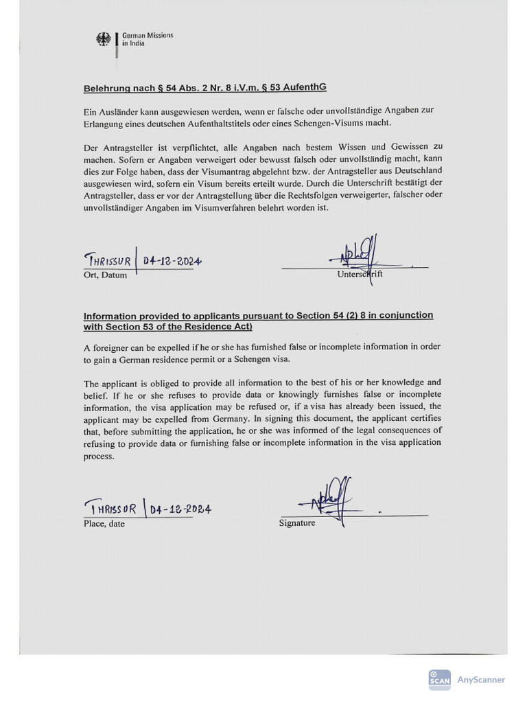 Declaration Instructions | PDF