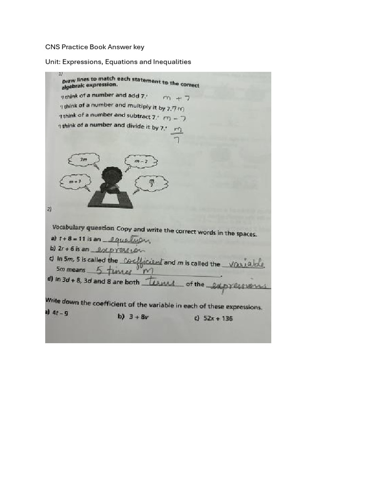 G-6 Unit 2 and Unit 7 CNS Practice Book ANswer Key | PDF