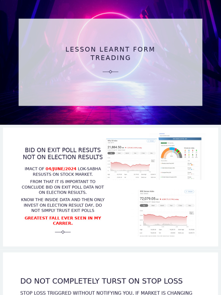 Lesson Learnt Form Treading | PDF