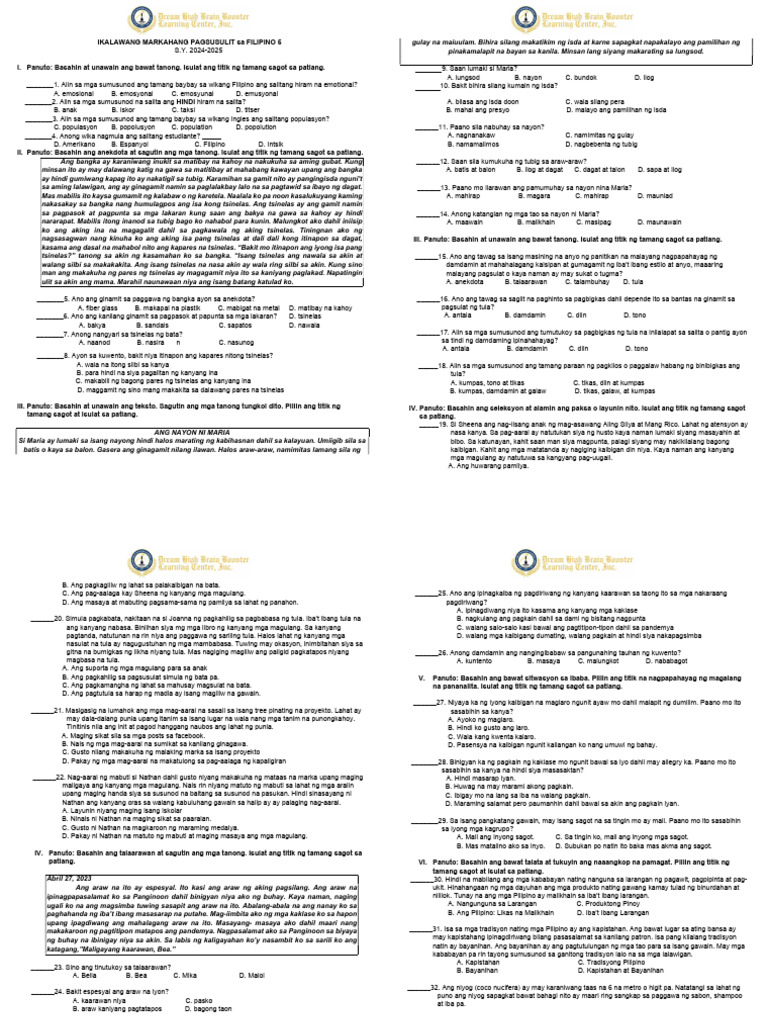 Fil 5 - Q2 Printable | PDF
