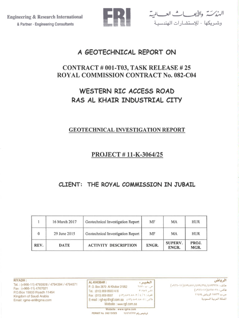 Geotechnical Report Task 25 | PDF | Dune | Earth Sciences