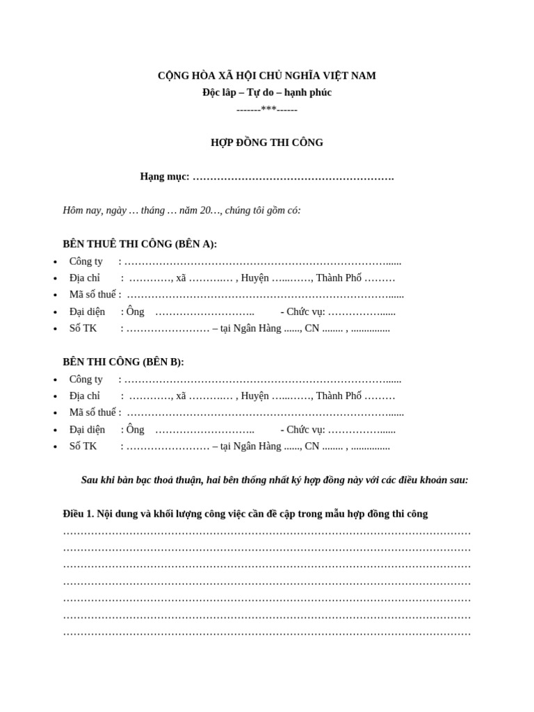 Thi Cong Cong Trinh | PDF