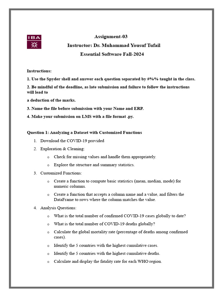 Essential Software Assignment 3 | PDF | Comma Separated Values | Statistics