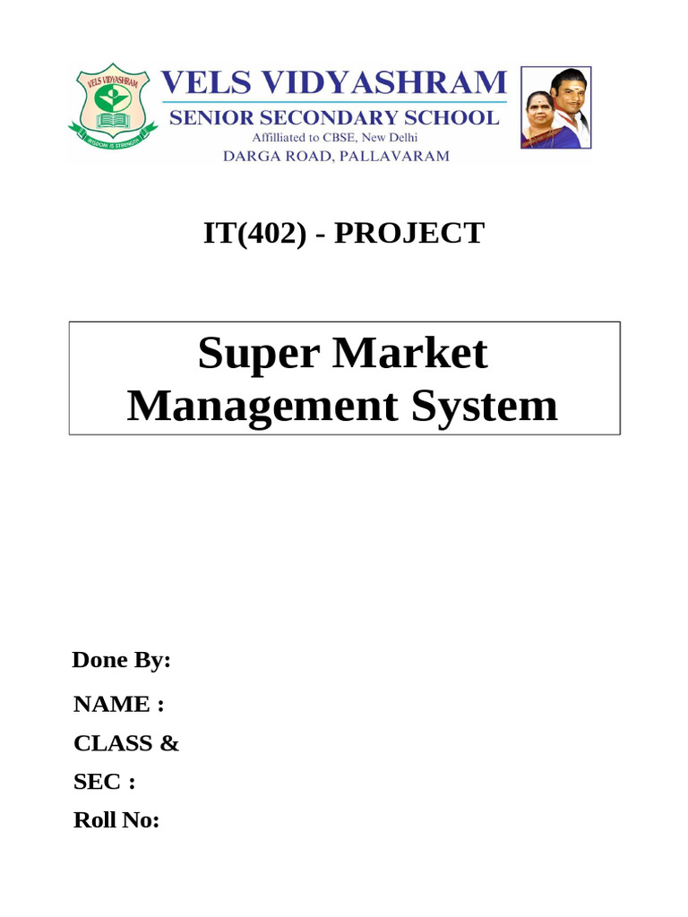 Super Market Management System Document | PDF | Computing | Computer Science