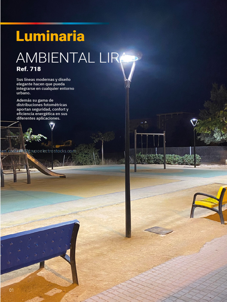 Luminaria Urbana Ambiental Lira | PDF | Diodo emisor de luz | Ligero