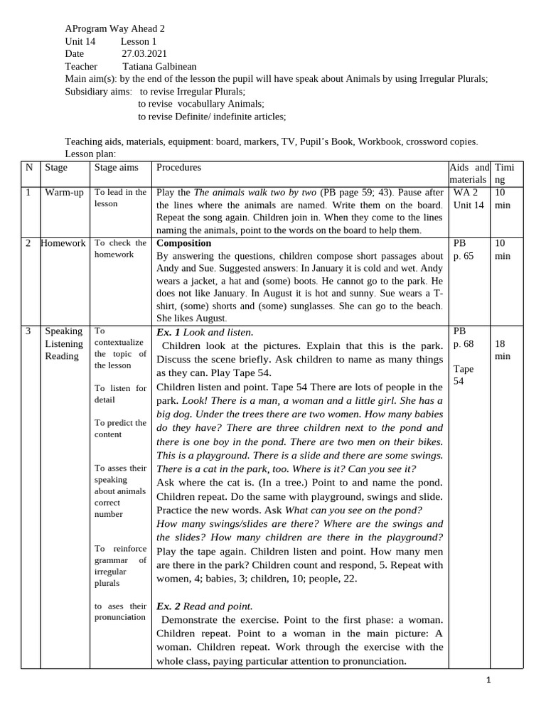 Way Ahead 2 Unit 14 Lesson 1 | PDF | Human Communication | Linguistics