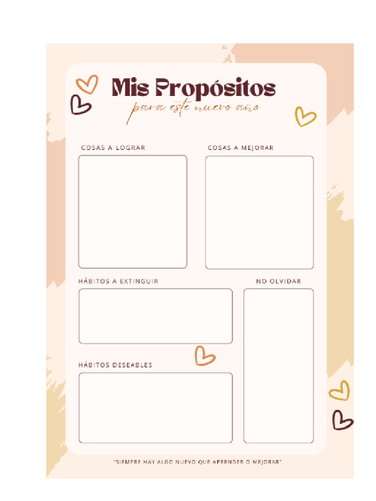 Mis propósitos | PDF