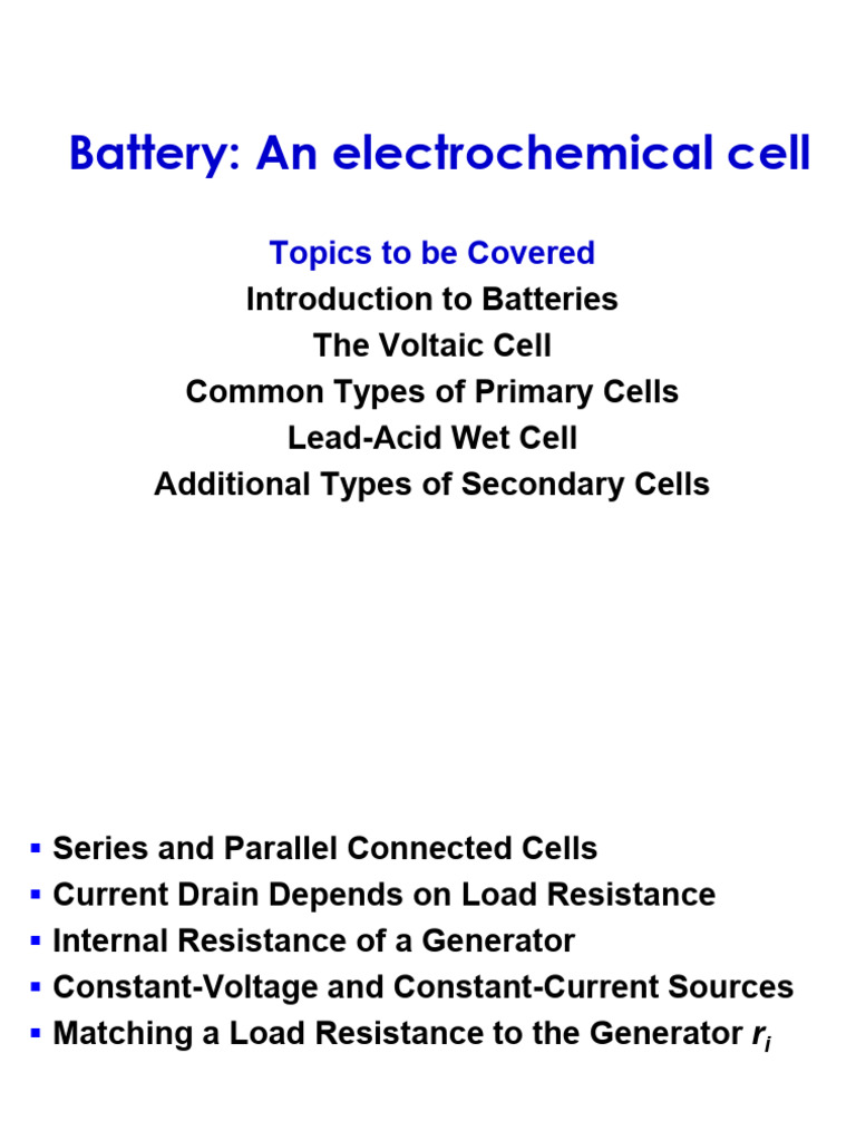 Understanding Battery Types and Functions | PDF | Fuel Cell ...