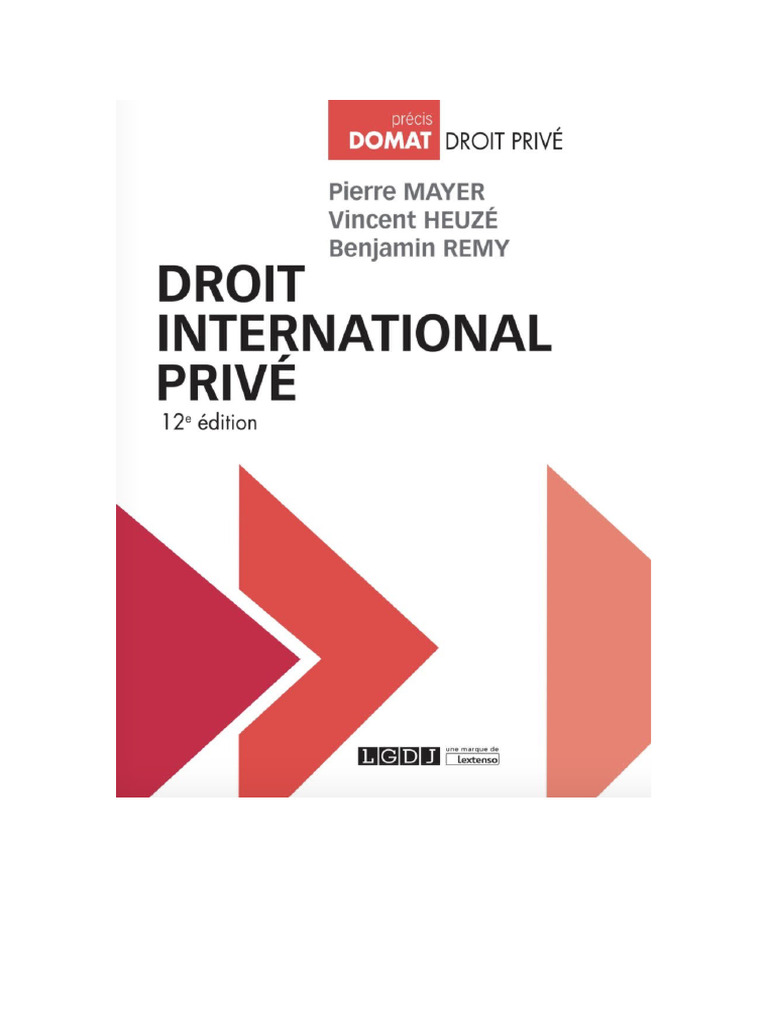 Pierre Mayer 国际私法2019 | PDF