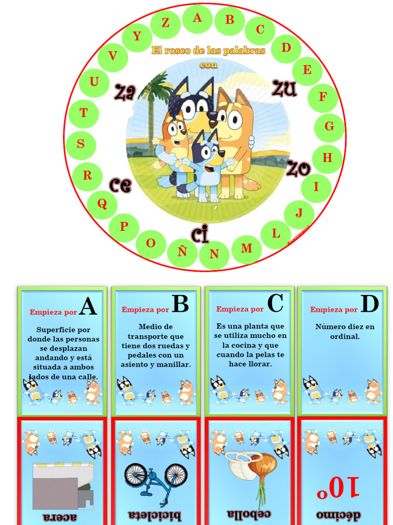 Rosco de palabras: A-Z definiciones | PDF
