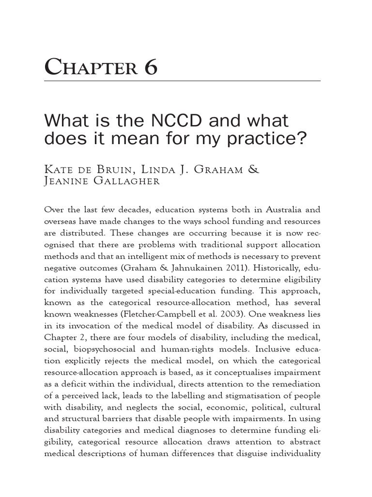 Understanding NCCD in Education Funding | PDF | Disability | Inclusion ...