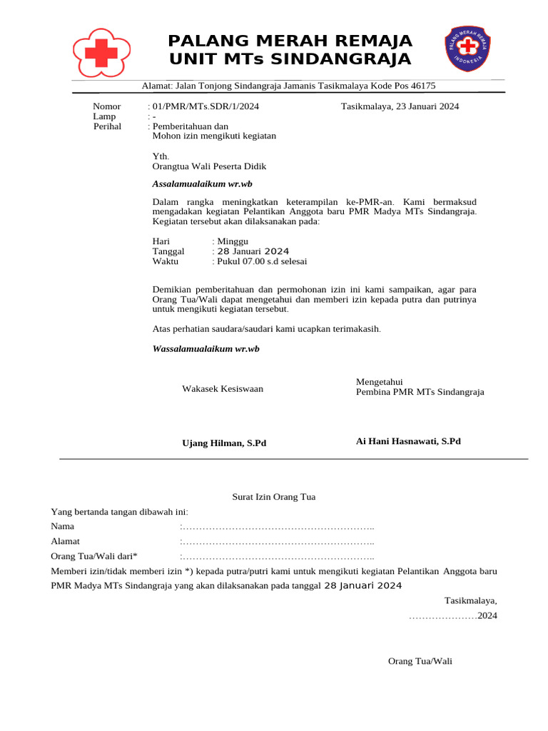 Surat Izin PMR | PDF