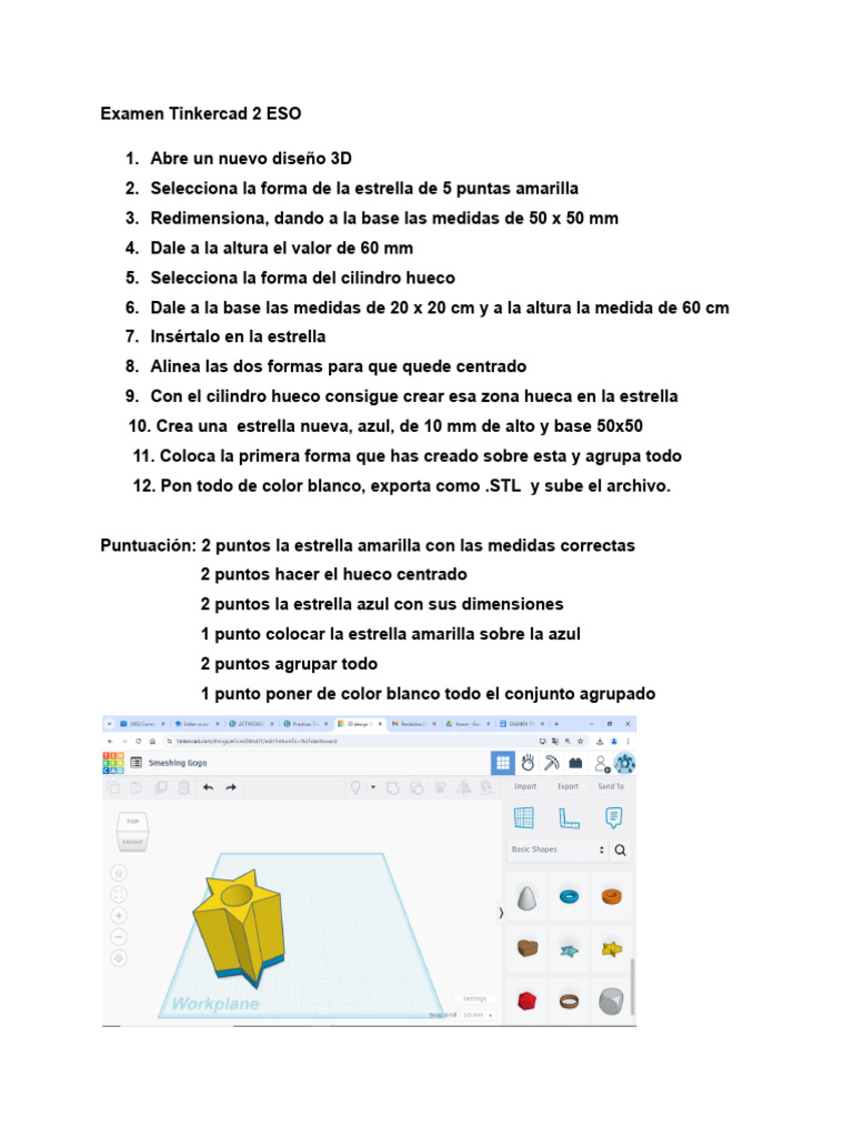 Examen Tinkercad | PDF