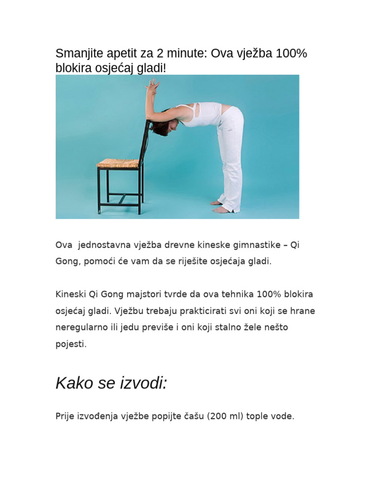 Smanjite Apetit Za 2 Minute | PDF