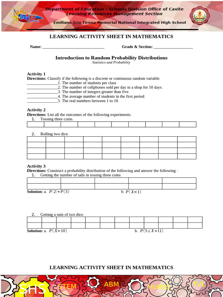 Q3_LAS STATS AND PROBA | PDF | Probability Distribution | Statistical ...