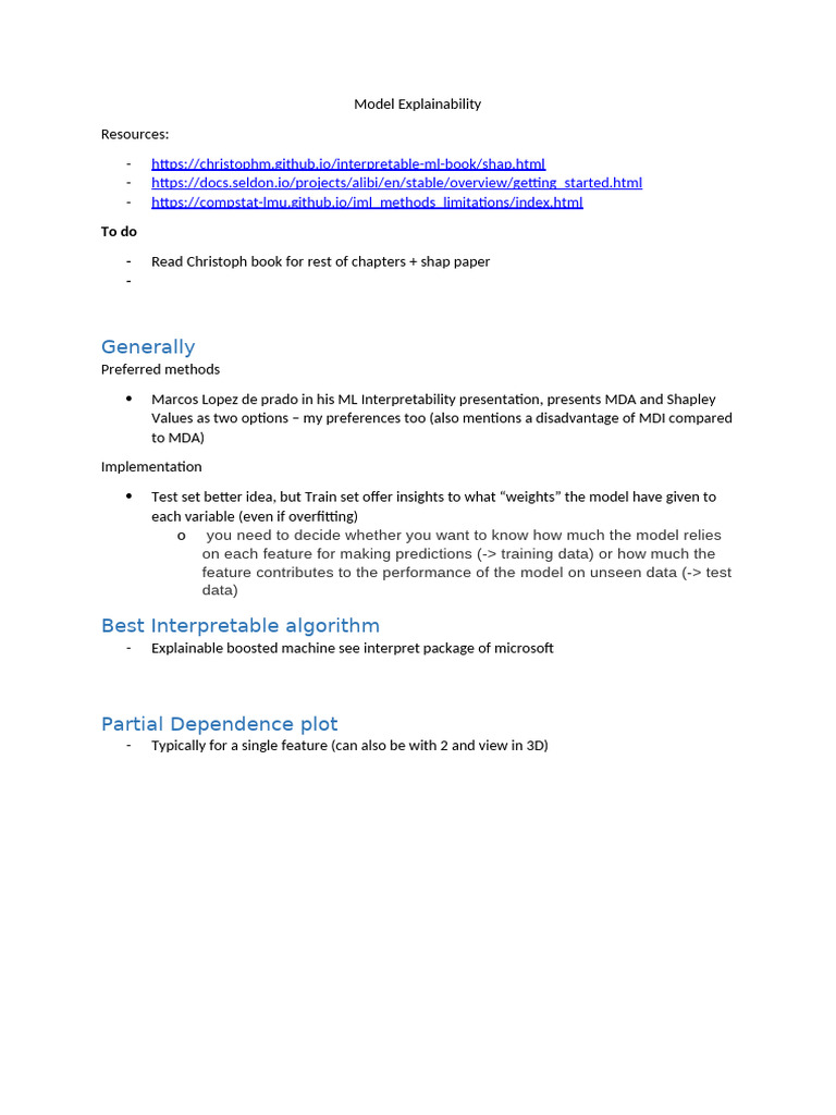 Interpretable Machine Learning (Christoph Molnar) notes | PDF ...