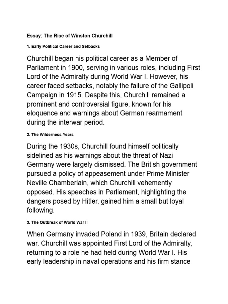 How Wintson Churchill Came To Power | PDF | Winston Churchill | Neville ...