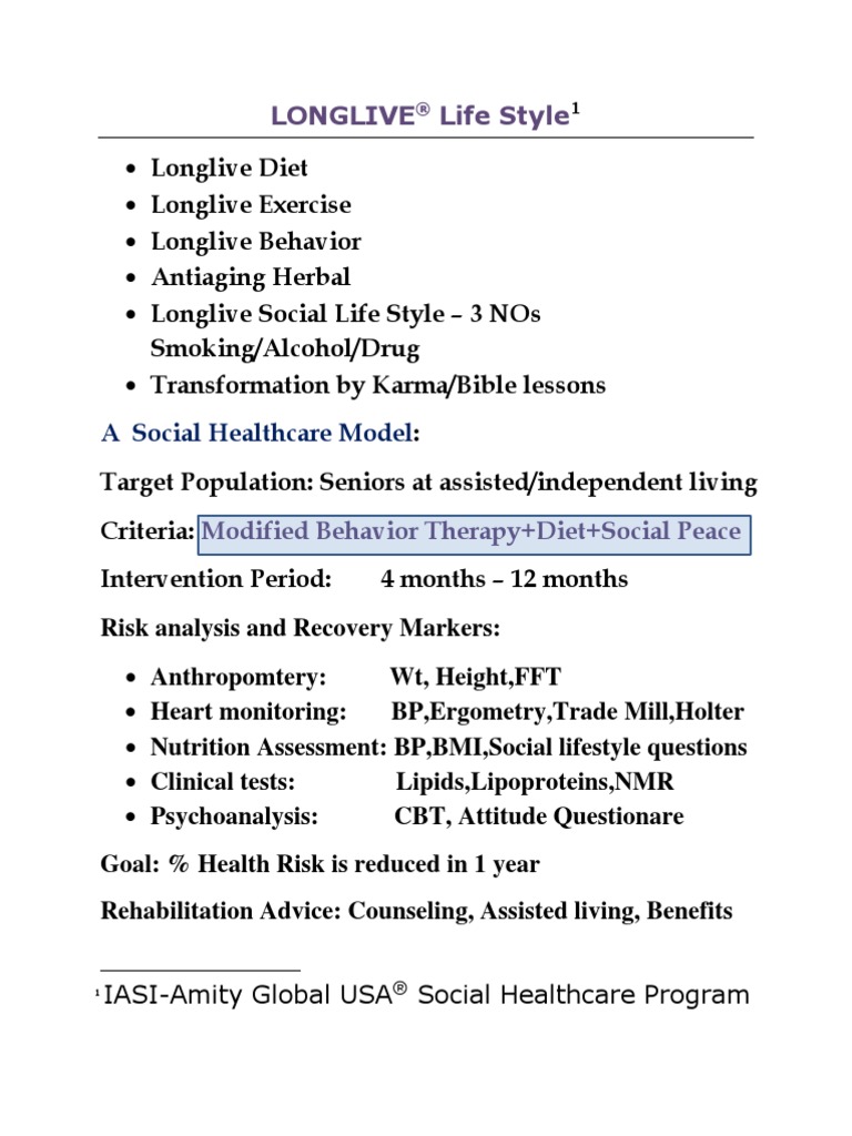 LONGLIVE Lifestyle To Conquer Aging | PDF | Electrocardiography ...