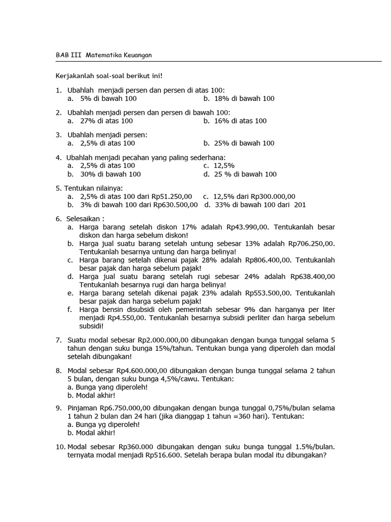 MTK Keuangan Part 1 | PDF