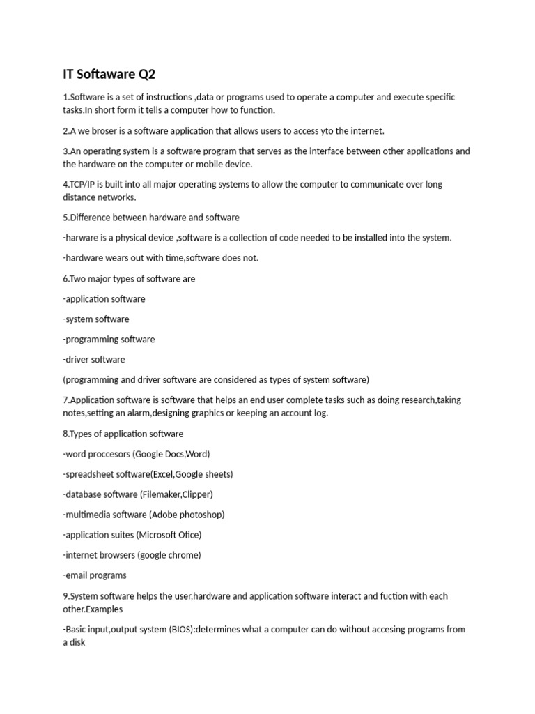 IT Softaware | PDF | Software | Operating System