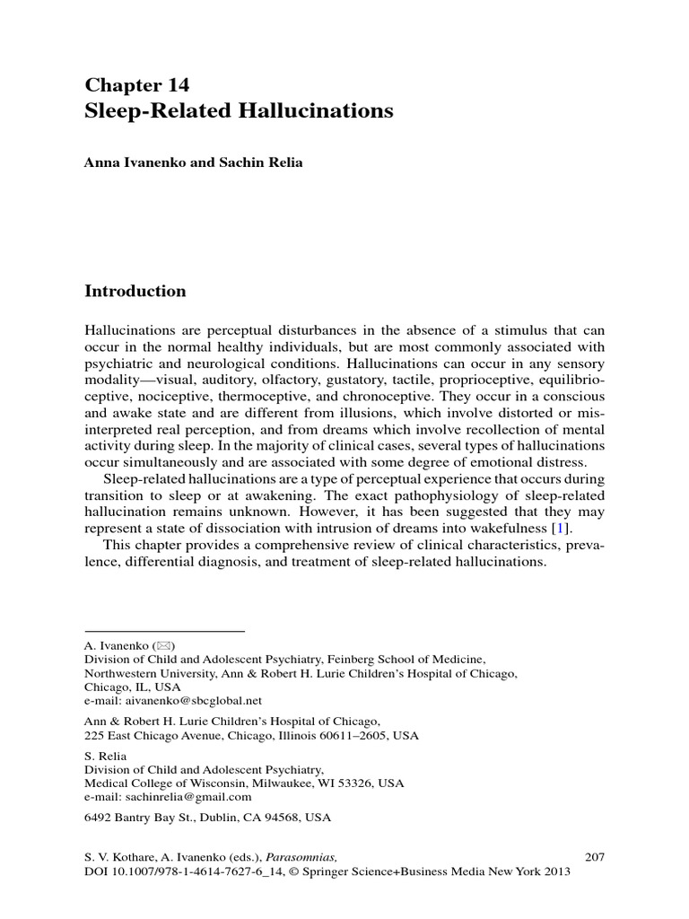 Understanding Sleep-Related Hallucinations | PDF | Hallucination ...