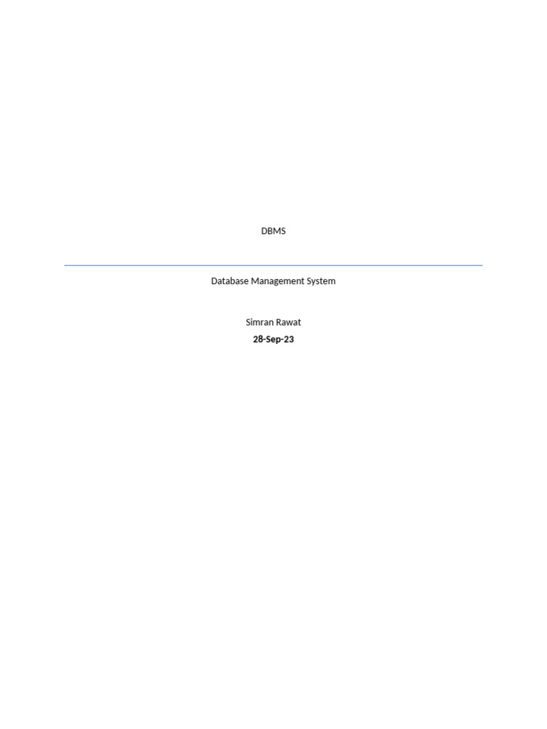 DBMS | PDF | Databases | Conceptual Model