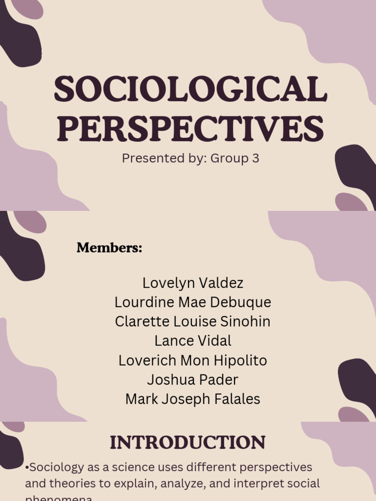 Sociological Theories Overview | PDF | Society | Sociology
