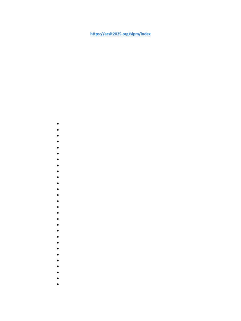 SIPM 2025: Signal Image Processing Conference | PDF | Multimedia ...