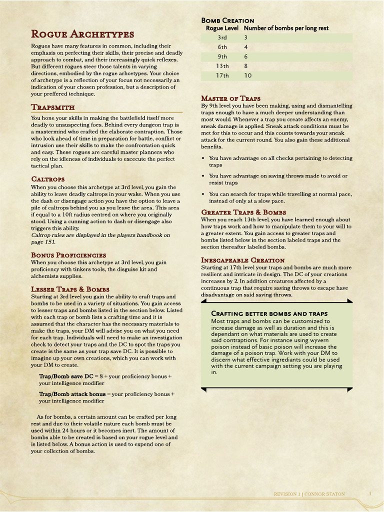 Trapsmith Archetype | PDF