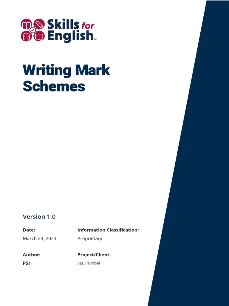 Sfe Writing-Mark-Schemes | PDF | Vocabulary | Communication