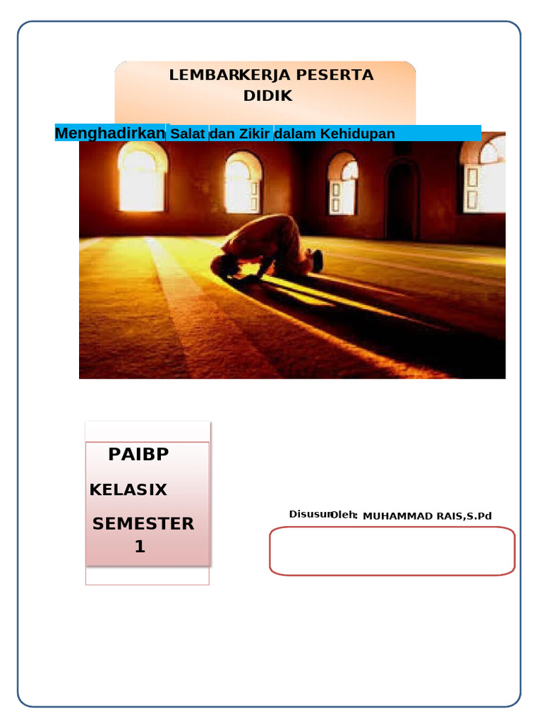 LKPD Sholat Dan Zikir | PDF