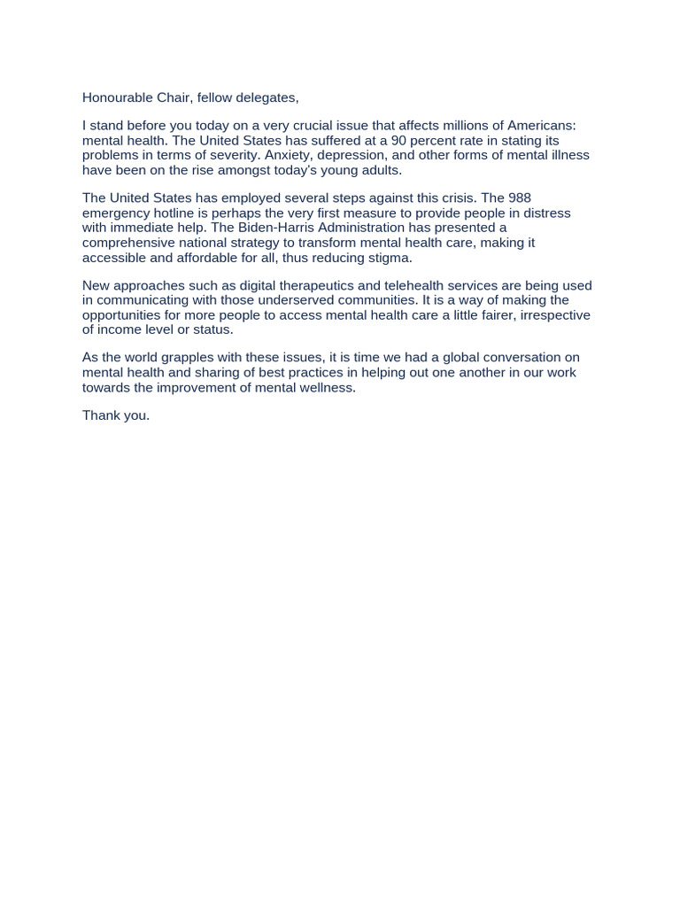 GSL Speech of Solutions | PDF