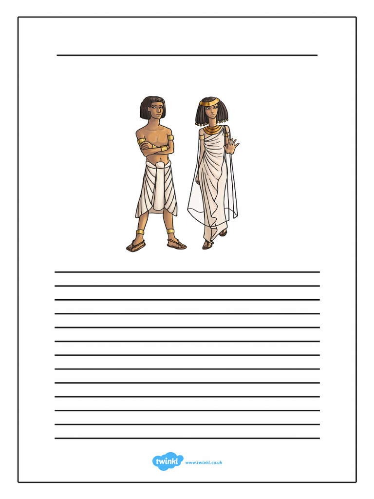 Ancient Egypt Writing Frames - Colour Fully Lined | PDF