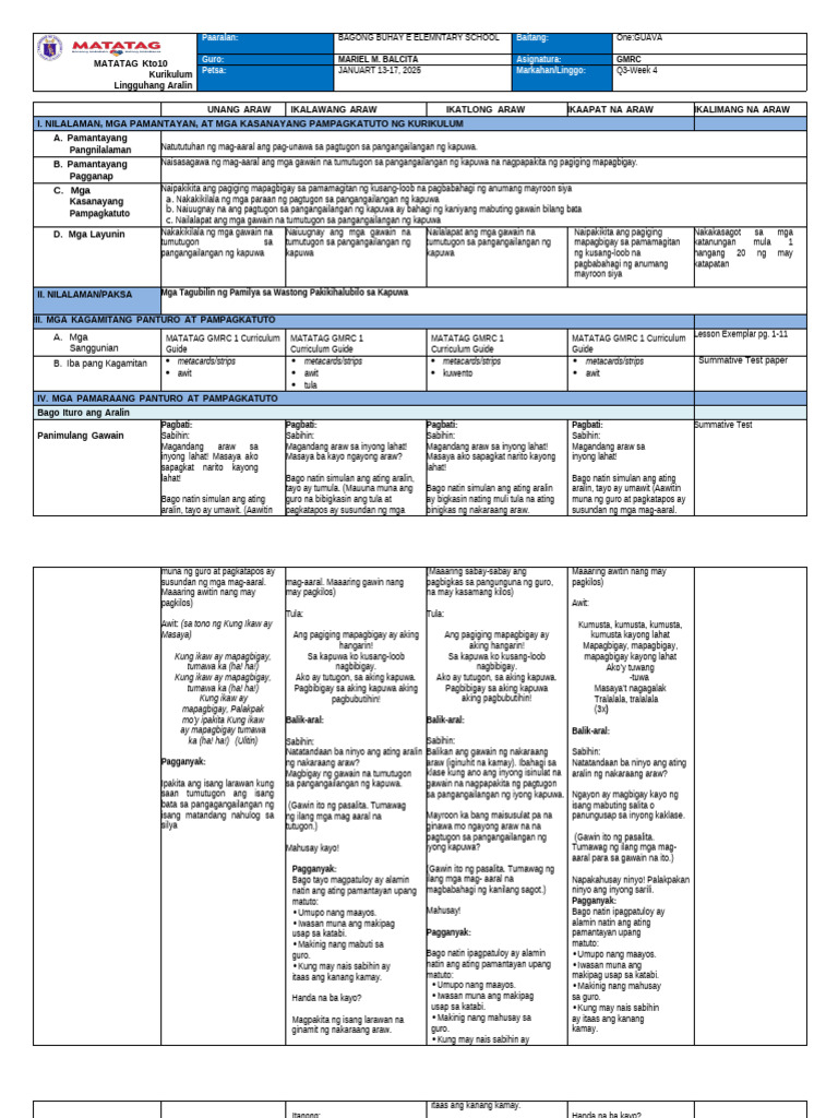 Week 4-Q3 - GMRC | PDF