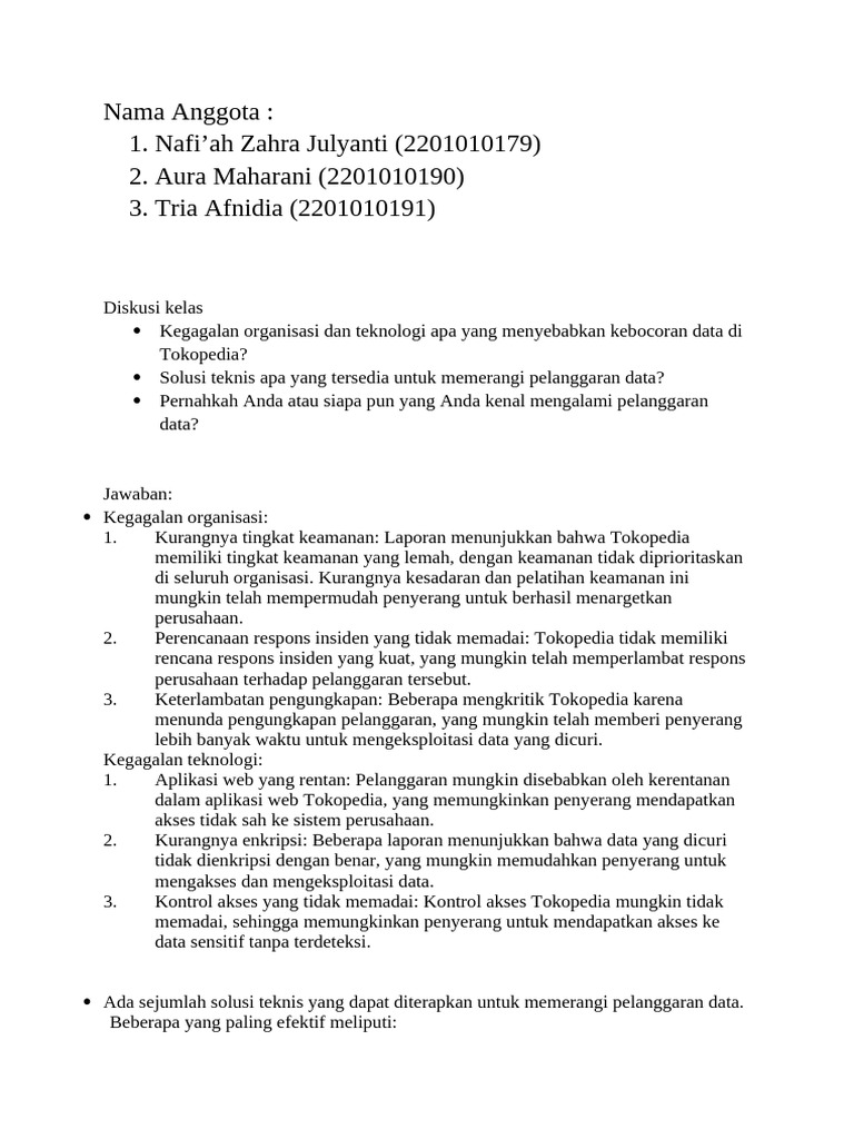 Tugas Keamanan E - Commerce | PDF